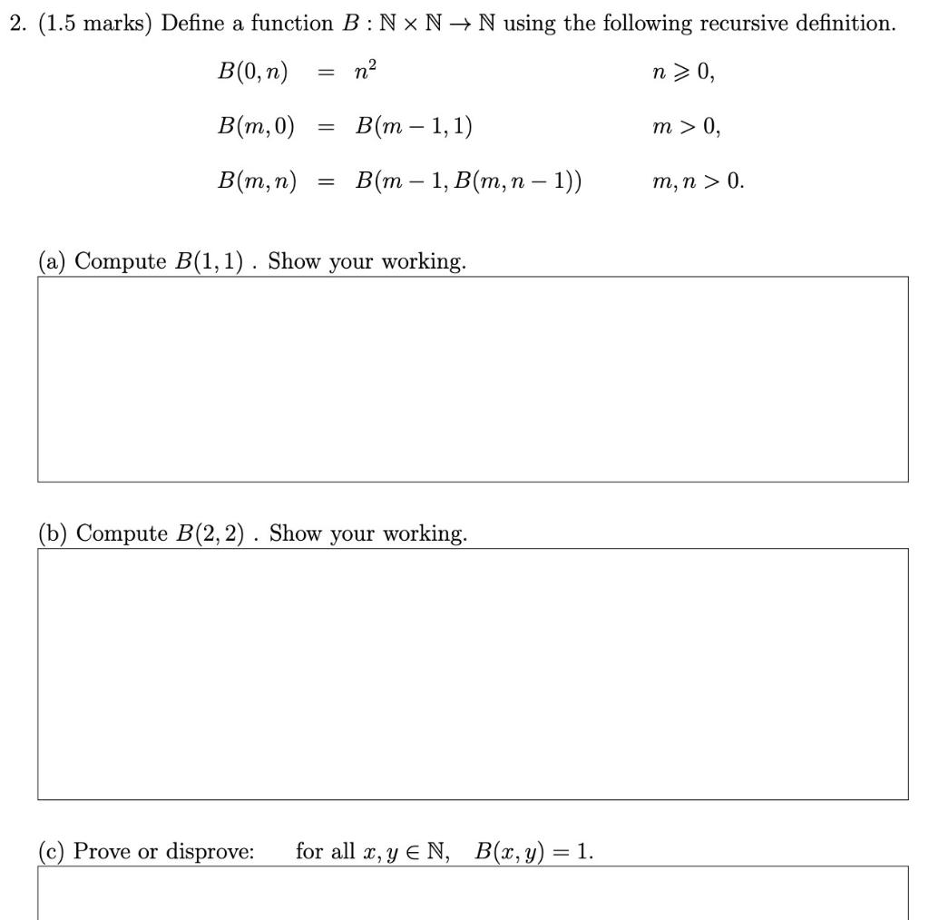 Solved (2 marks) Let R be the relation on N defined by " aRb | Chegg.com