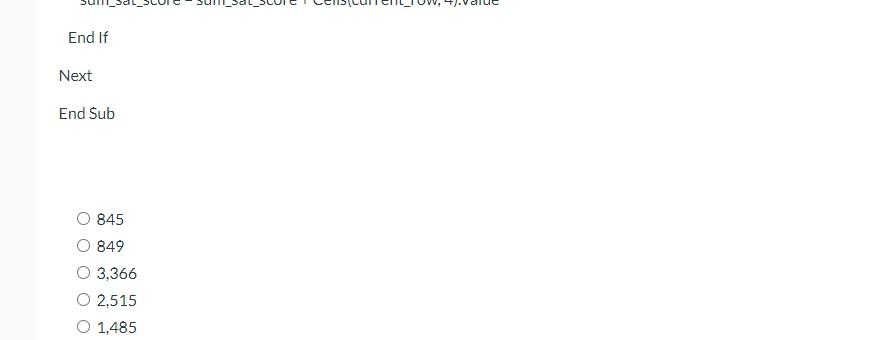 Solved The following Excel image has a VBA program (see | Chegg.com
