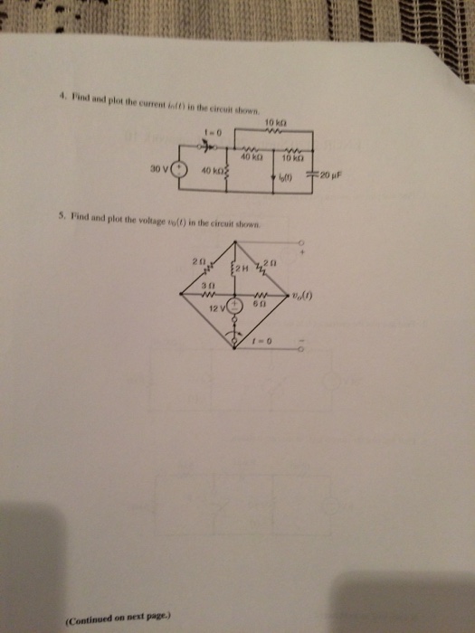 Solved Find and plot the current I_0(t) in the circuit | Chegg.com