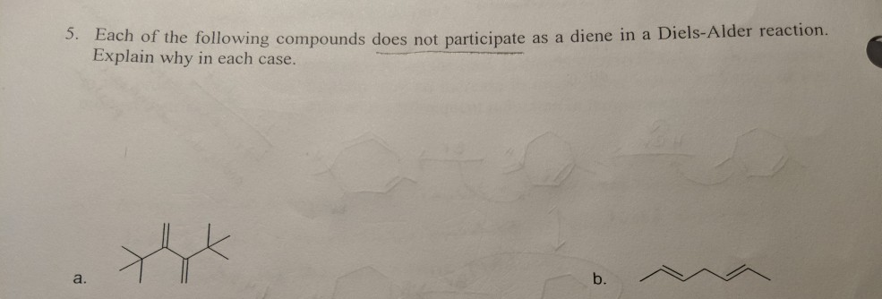 Solved Each of the following compounds does not participate | Chegg.com