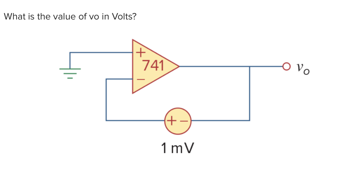 Solved What is the value of vo in Volts? | Chegg.com