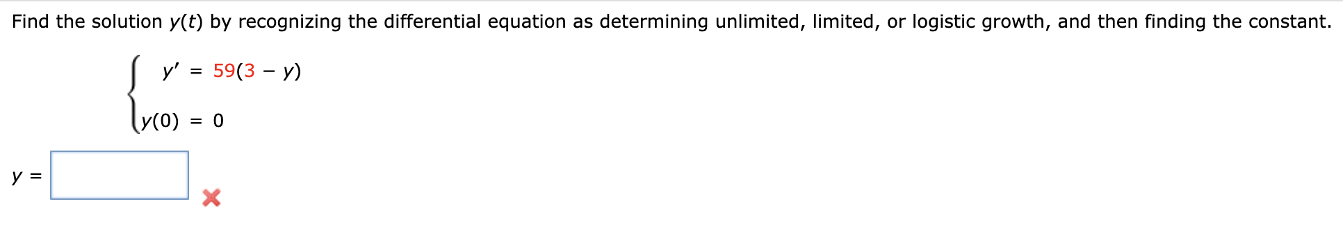 Solved Find the solution y(t) by recognizing the | Chegg.com