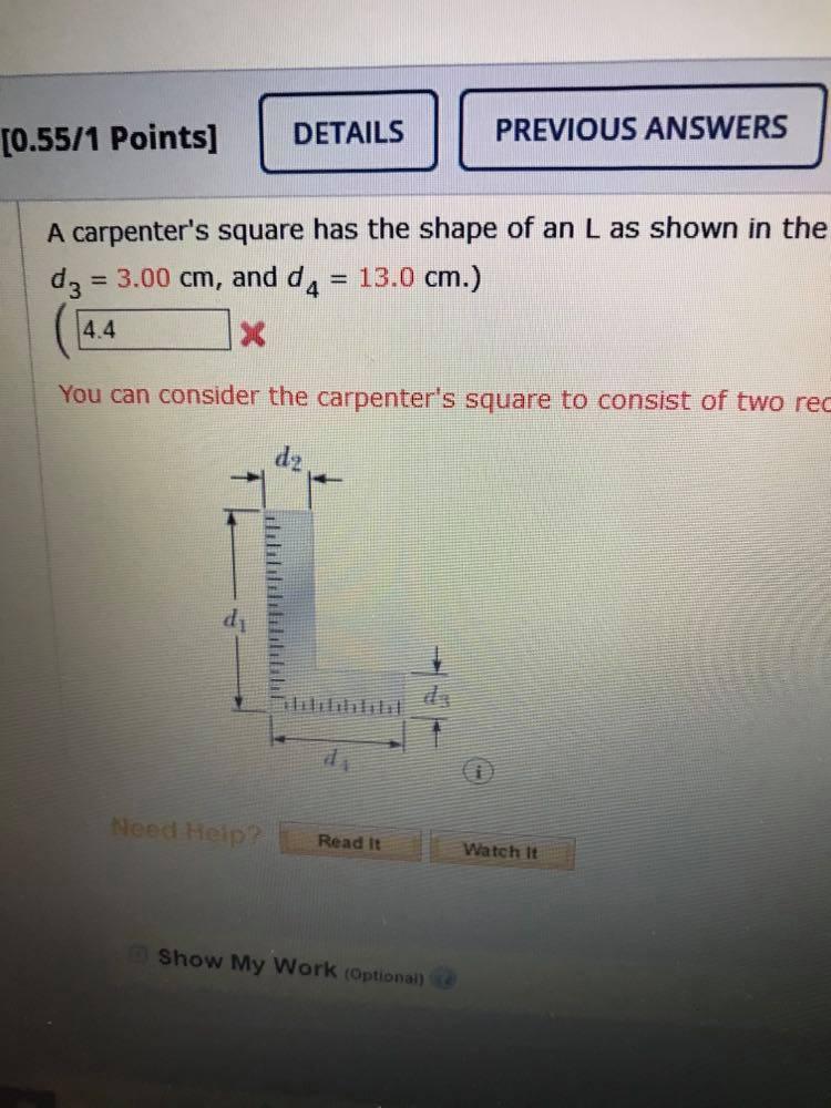 Solved A carpenter's square has the shape of an L as shown | Chegg.com