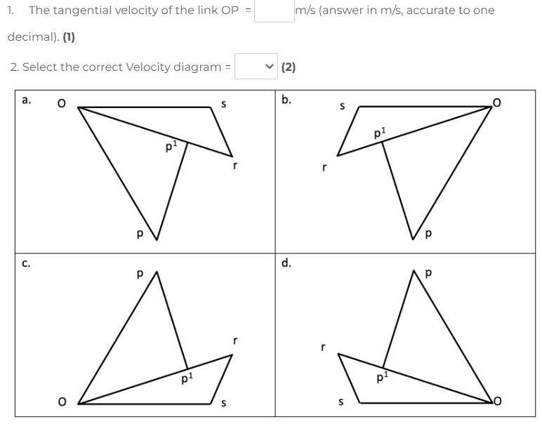 Solved The Figure shows the link mechanism of a quick return | Chegg.com