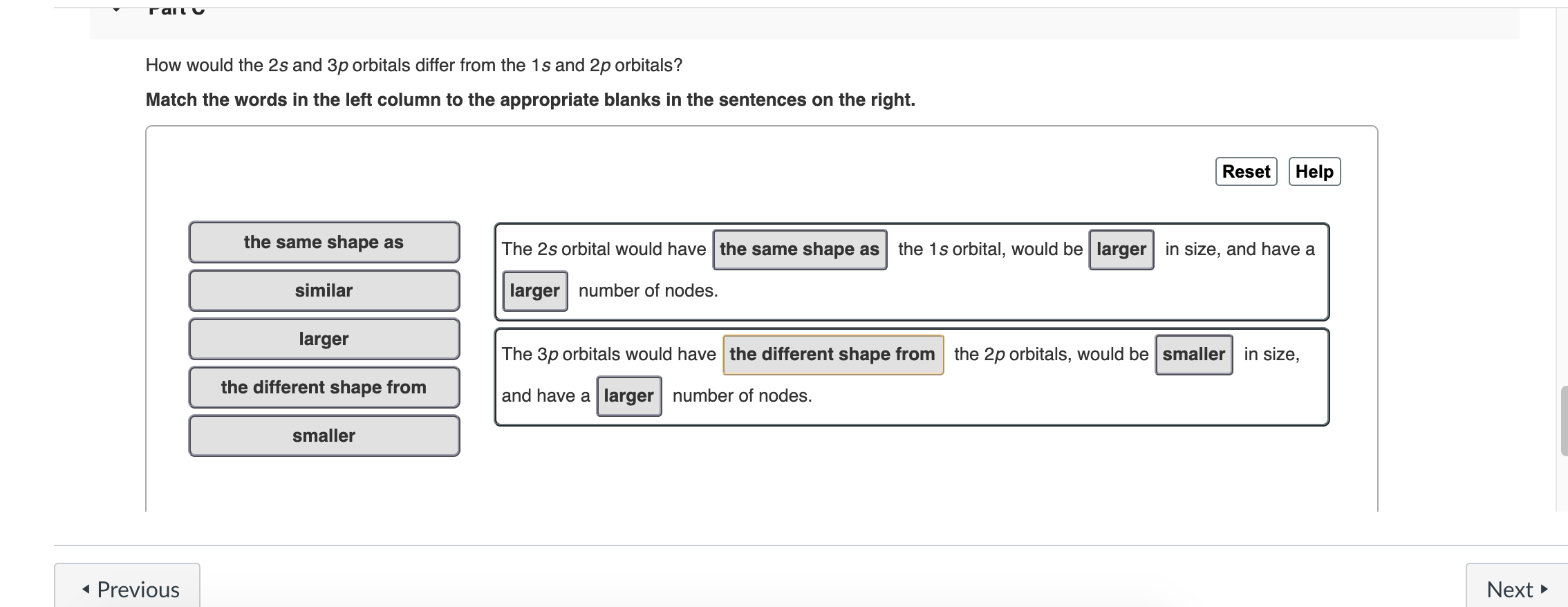 Solved railu How would the 2s and 3p orbitals differ from | Chegg.com