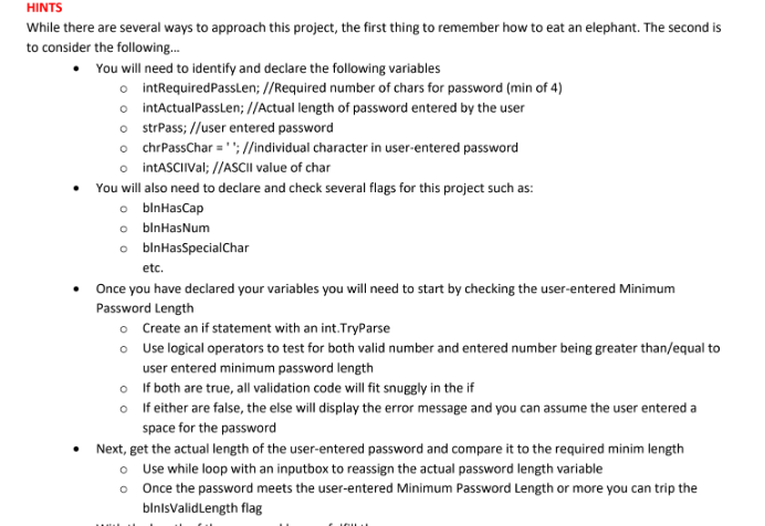 Solved Project 4-Password Checker Figure 1 Figure 2 In this | Chegg.com