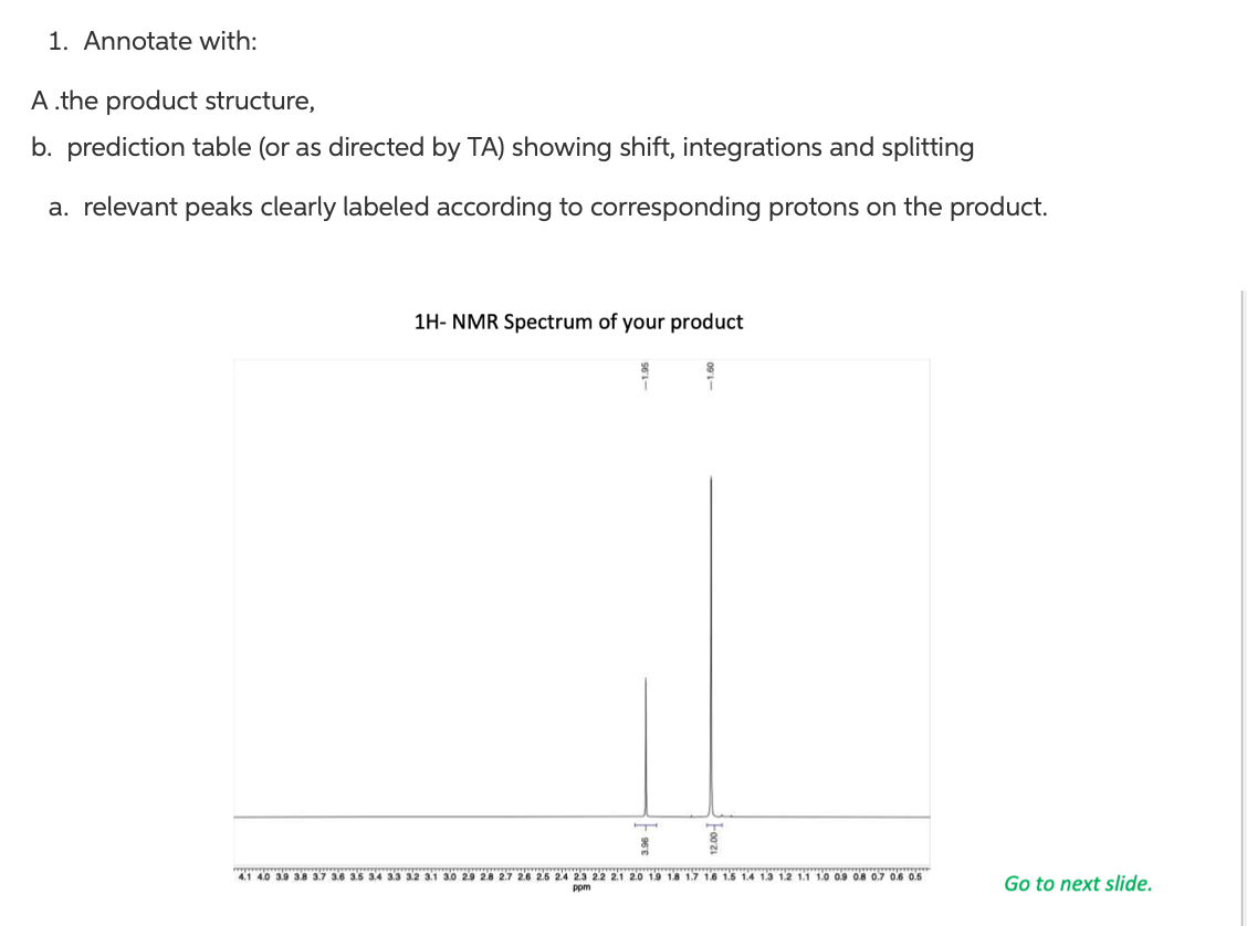 Solved 1 Annotate With Athe Product Structure B