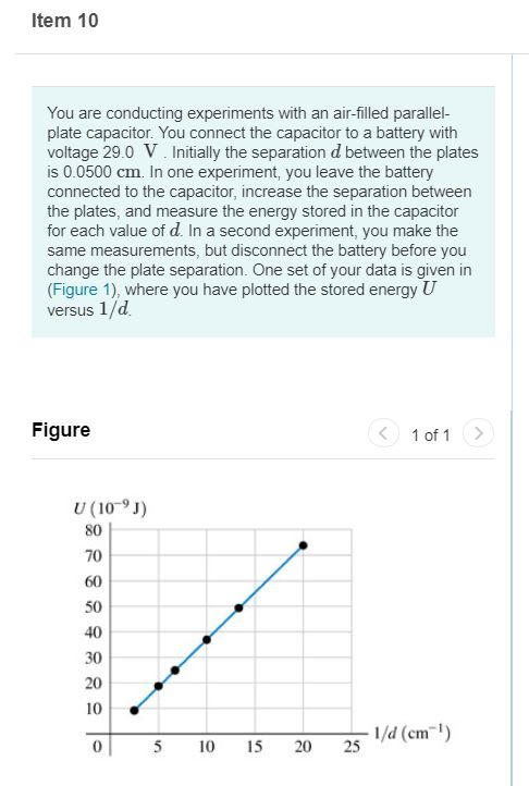 Solved Item 10 You are conducting experiments with an | Chegg.com