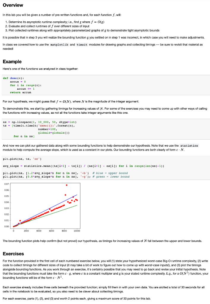 Solved Overview In this lab you will be given a number of | Chegg.com