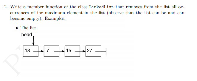 2 Write A Member Function Of The Class Linkedlist