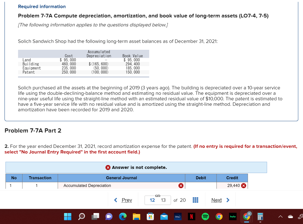 Solved Required information Problem 7-7A Compute | Chegg.com