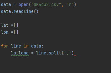 Solved data = open ("SK4432.csv", "′′ ) data. readline () | Chegg.com