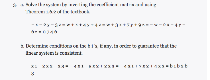 Solved Theorm 1.6.2 is 'If A is an invertible nxn matrix, | Chegg.com