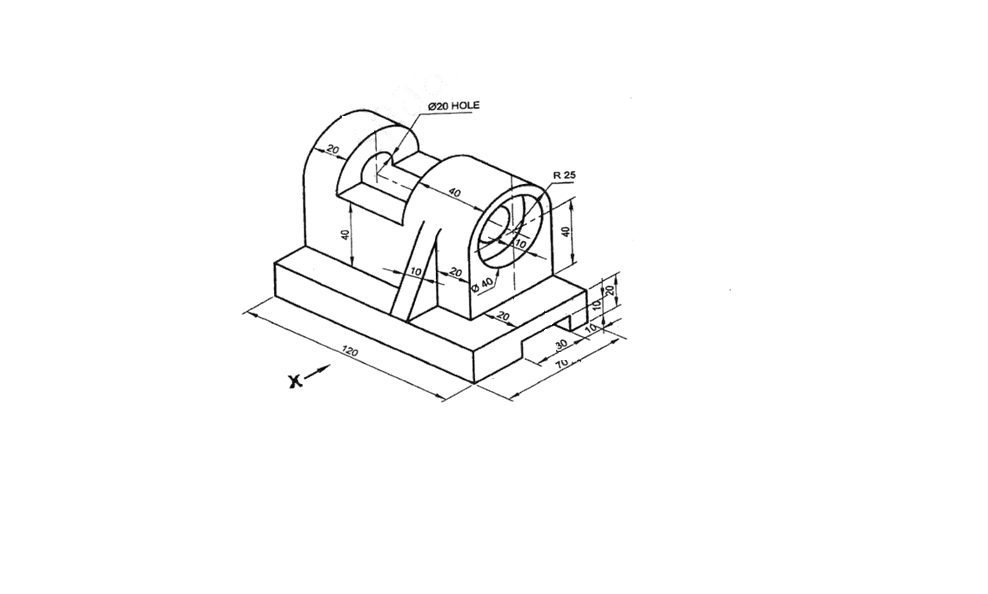 Solved Draw This 3D Solid just! ( metric units ) i dont need | Chegg.com