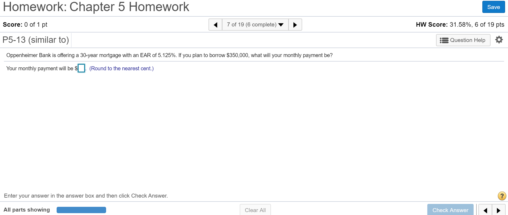 Solved Save Homework Chapter 5 Homework Score 0 Of 1 Pt