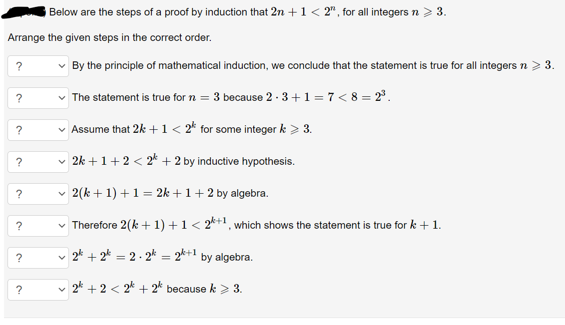 Solved Below are the steps of a proof by induction that | Chegg.com