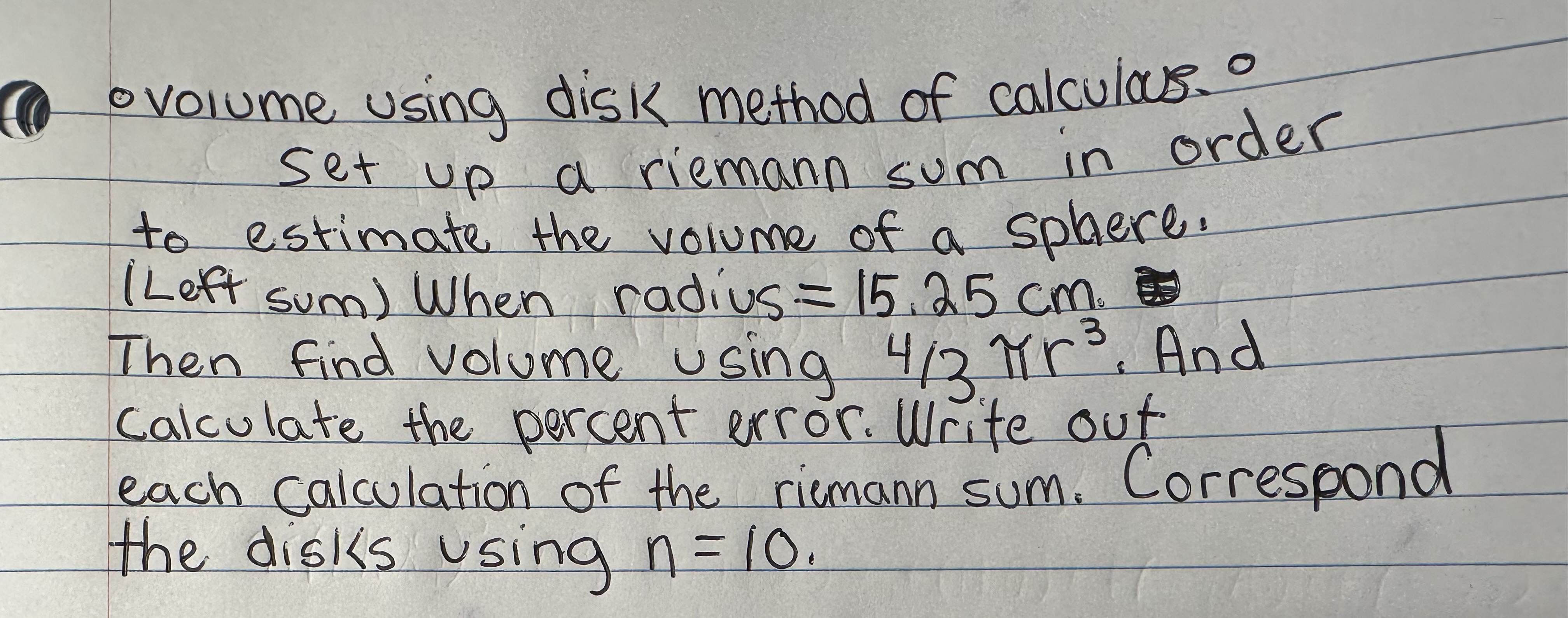 Solved volume using disk method of calculas.0set up a | Chegg.com