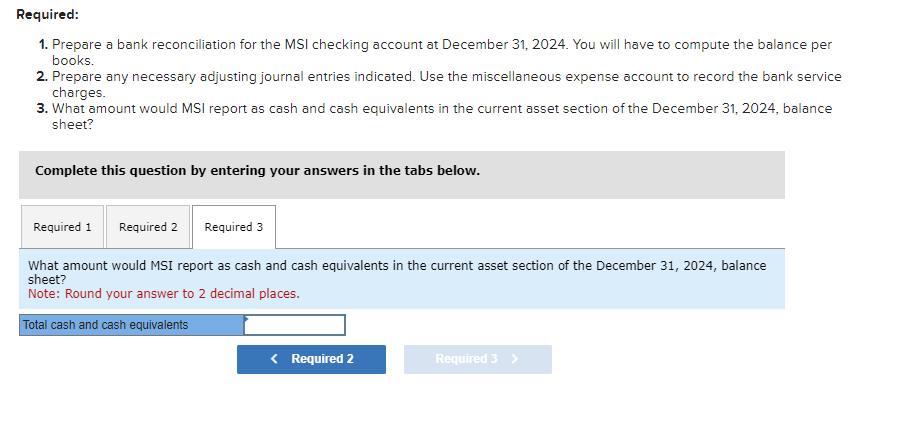Solved The bank statement for the checking account of | Chegg.com