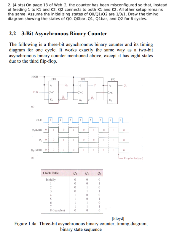 Solved 2. (4 pts) On page 13 of Web_2, the counter has been | Chegg.com