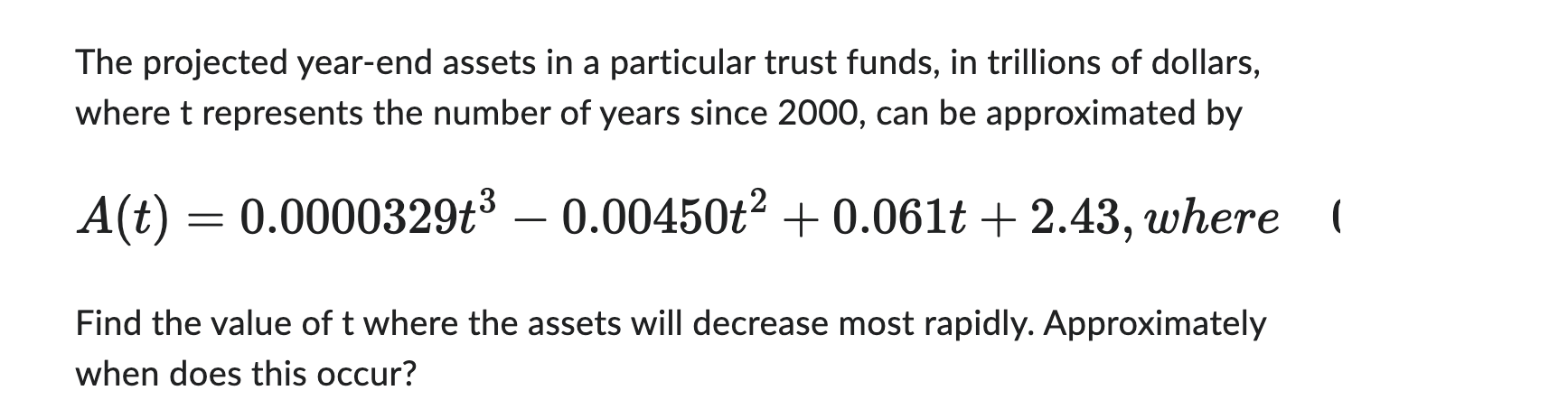 Solved The projected year-end assets in a particular trust | Chegg.com