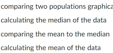 comparing two populations graphice calculating the | Chegg.com