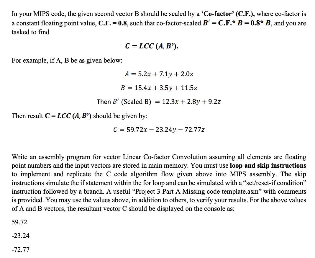 Solved Please write the code in MIPS and NOT ACTAULLY COPY | Chegg.com