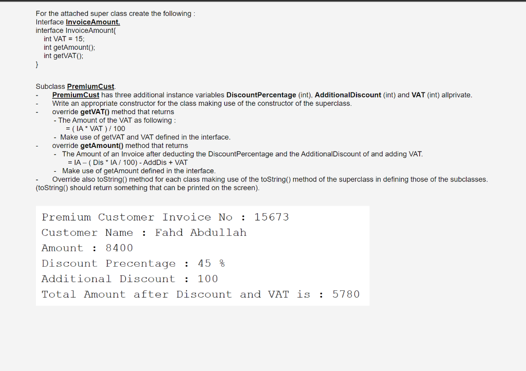 Solved class Invoice { private int No; private String | Chegg.com