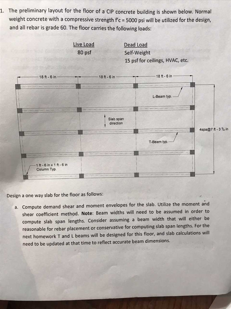 Solved 1. The preliminary layout for the floor of a CIP | Chegg.com