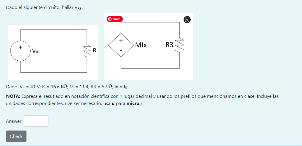 Solved Given the following circuit, find VR3.Given: Vs = 41 | Chegg.com