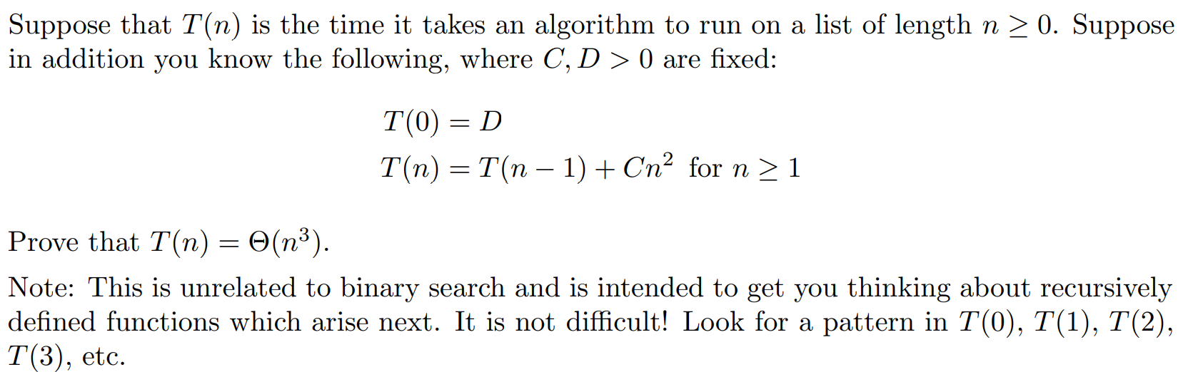 Solved Suppose that T(n) is the time it takes an algorithm | Chegg.com