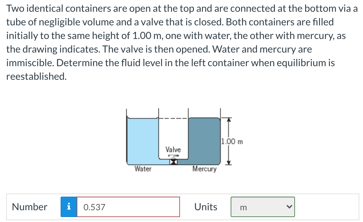 Solved Two identical containers are open at the top and are | Chegg.com