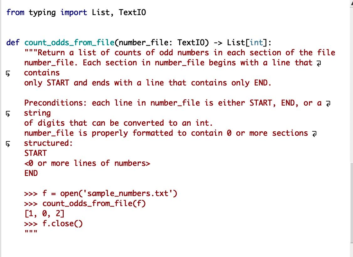 Solved from typing import List, TextIO def | Chegg.com