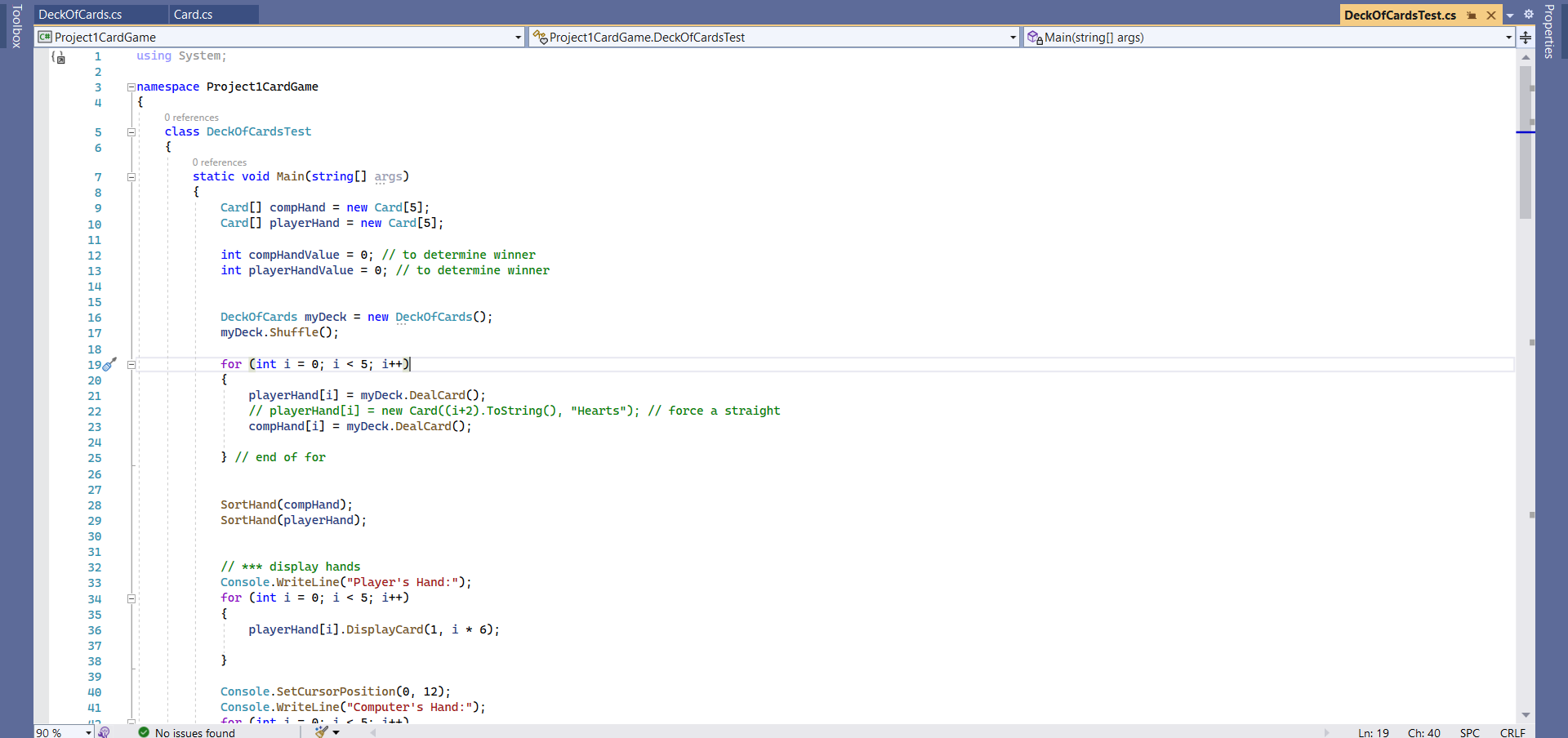 Solved Card Game in C# This application will function | Chegg.com