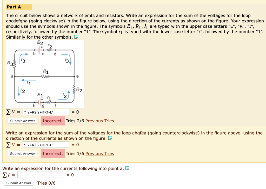 Solved Part A The circuit below shows a network of emfs and | Chegg.com
