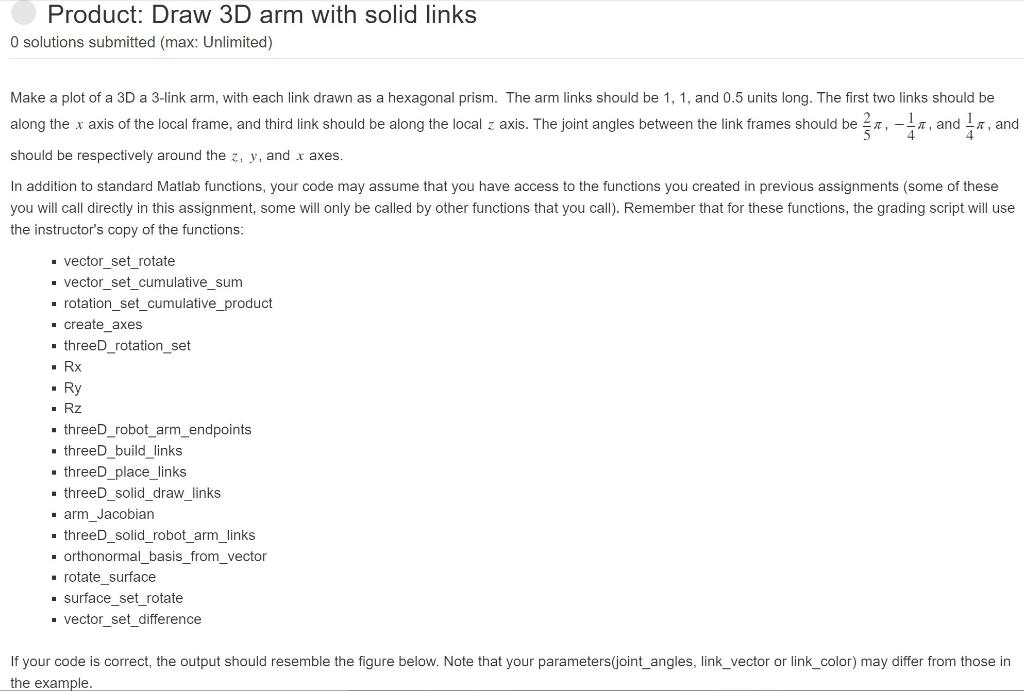 Product: Draw 3D arm with solid links O solutions | Chegg.com