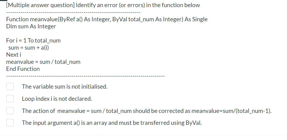 Solved [Multiple answer question] Identify an error (or | Chegg.com