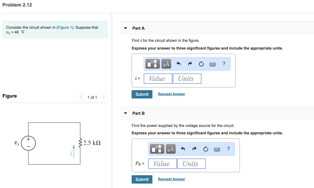 Solved Problem 2 12 Consider The Circuit Shown In Figure