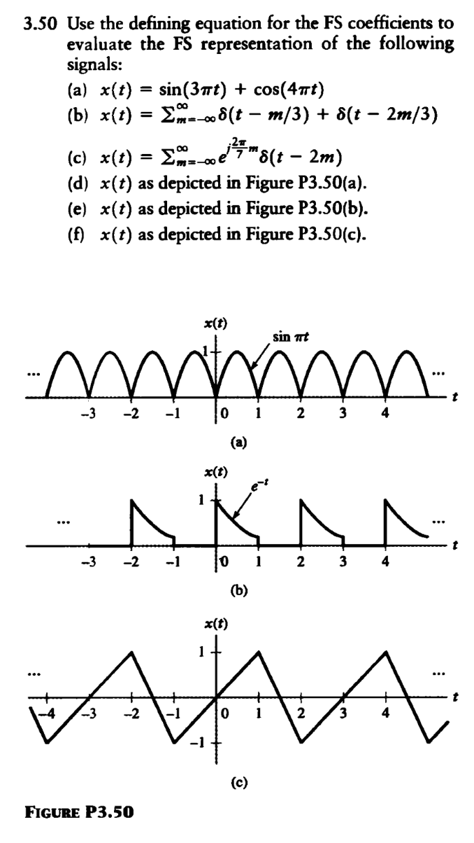 Solved 3.50 Use the defining equation for the FS | Chegg.com