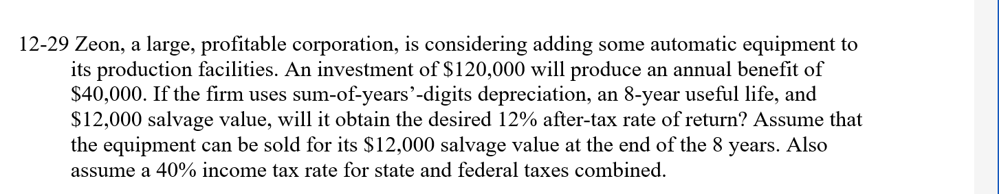 Solved 2-29 Zeon, a large, profitable corporation, is | Chegg.com