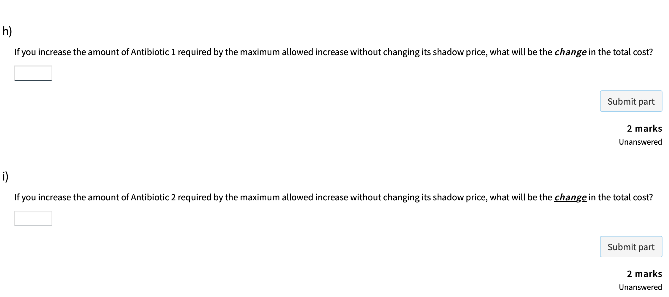 Solved Consider the sensitivity report below for a cost | Chegg.com