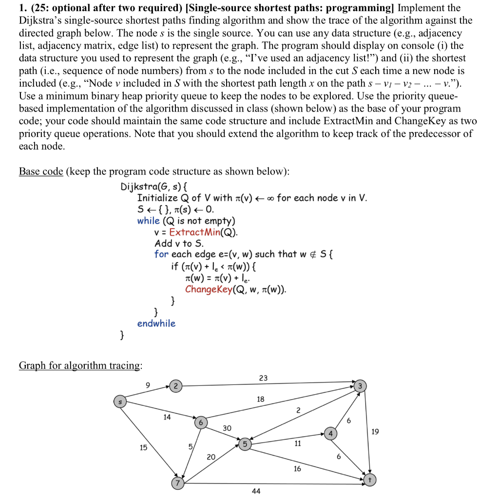Solved 1. (25: optional after two required) [Single-source | Chegg.com