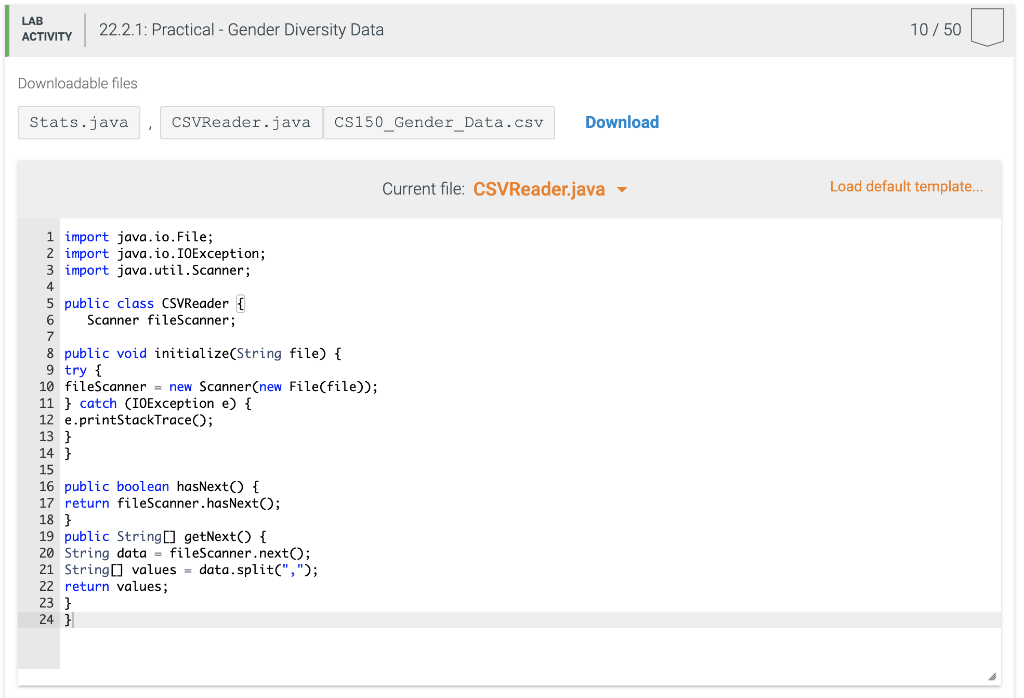 In Java, please. I need help with the Stats.java | Chegg.com