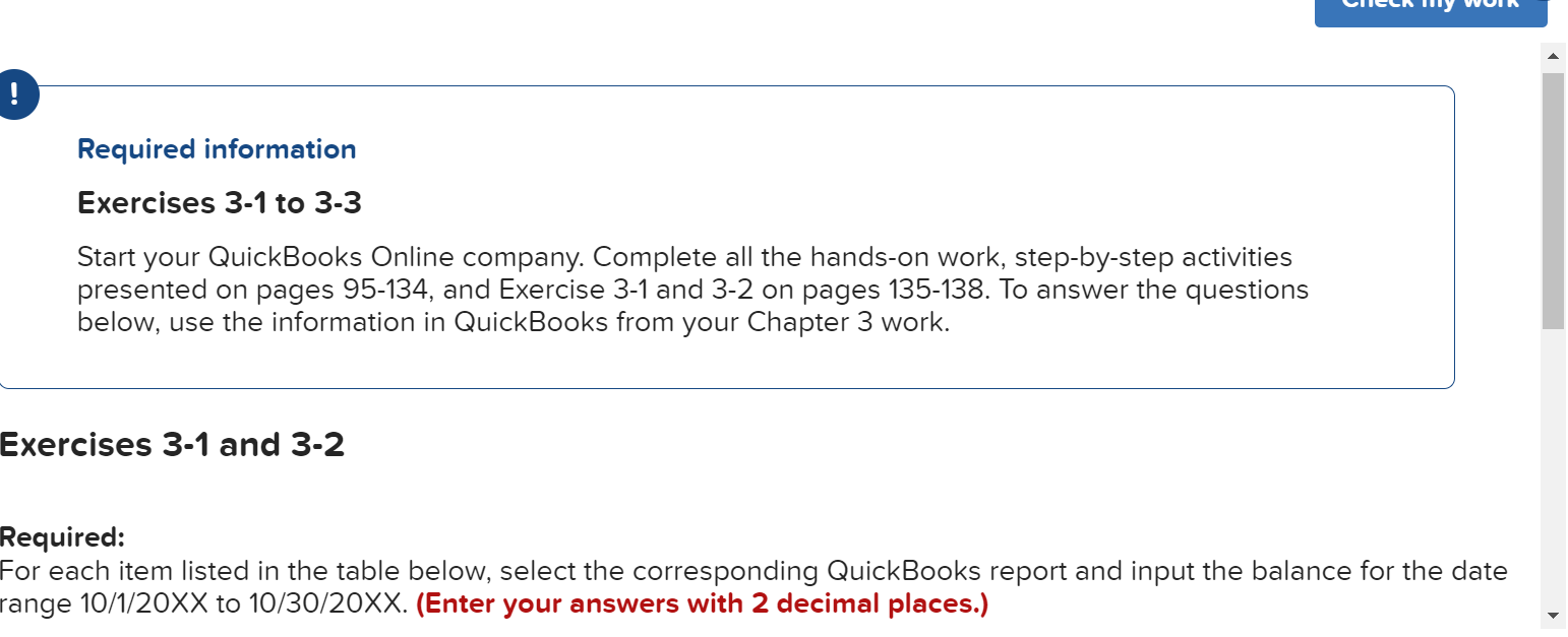 my Work xercises 5-lana 5. Required information | Chegg.com