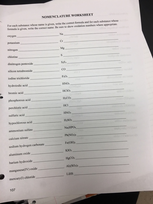 Acid Nomenclature Worksheet - Kindergarten Printable Sheet