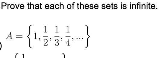 Solved Prove that each of these sets is infinite. | Chegg.com