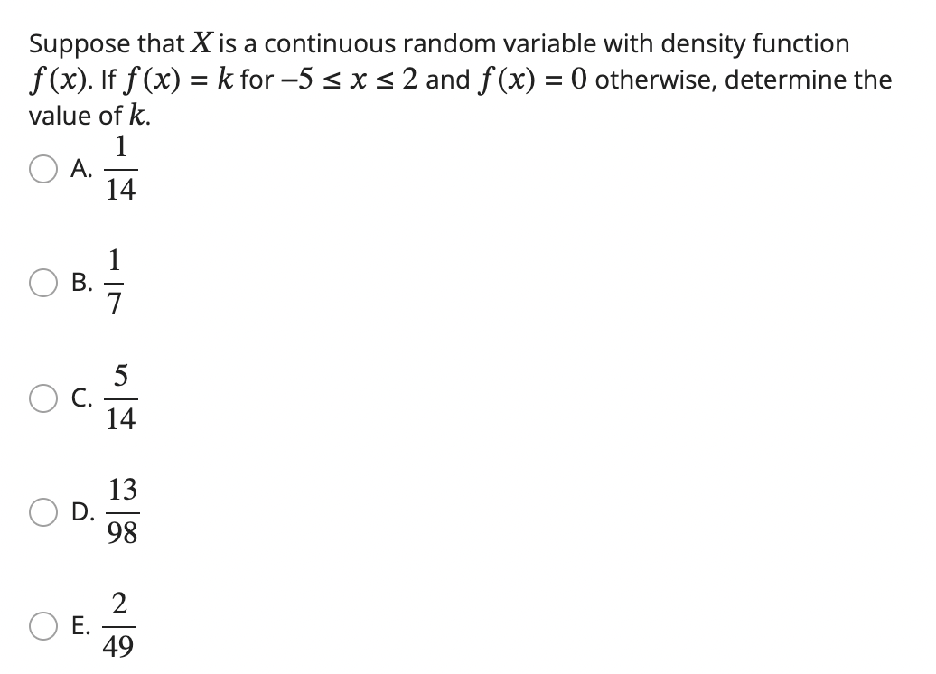 Solved Suppose that X is a continuous random variable with | Chegg.com