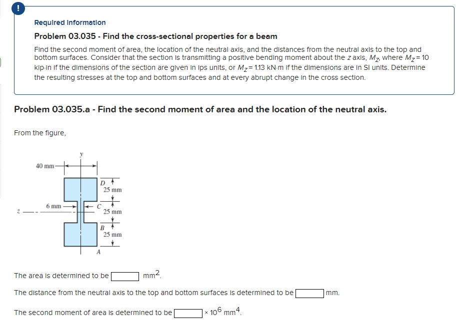 Solved Required Information Problem 03.035 - Find the | Chegg.com