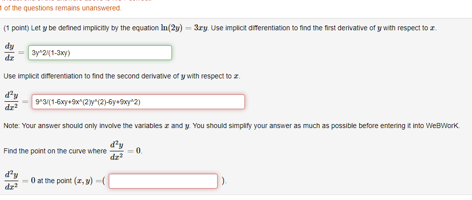 Solved 1 ﻿of the questions remains unanswered.(1 ﻿point) | Chegg.com