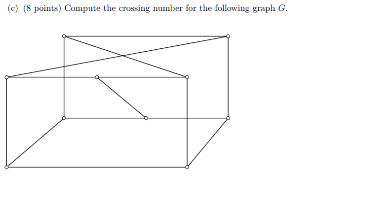 Solved (c) (8 points) Compute the crossing number for the | Chegg.com
