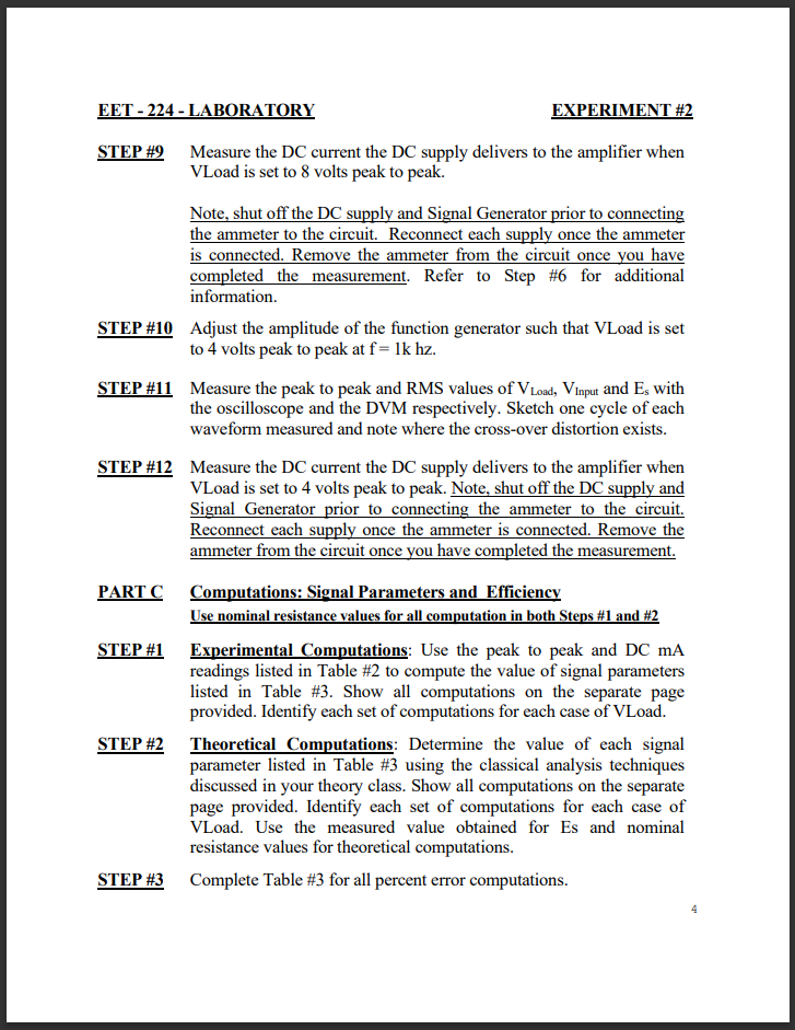EET - 224 - LABORATORY EXPERIMENT #2 Capacitor | Chegg.com